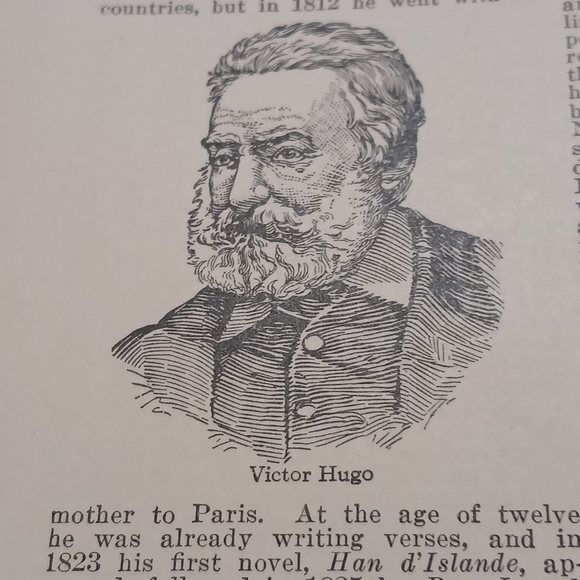 Other | Ephemera Victor Hugo 8x6 Bw Classic Author Winstons ...